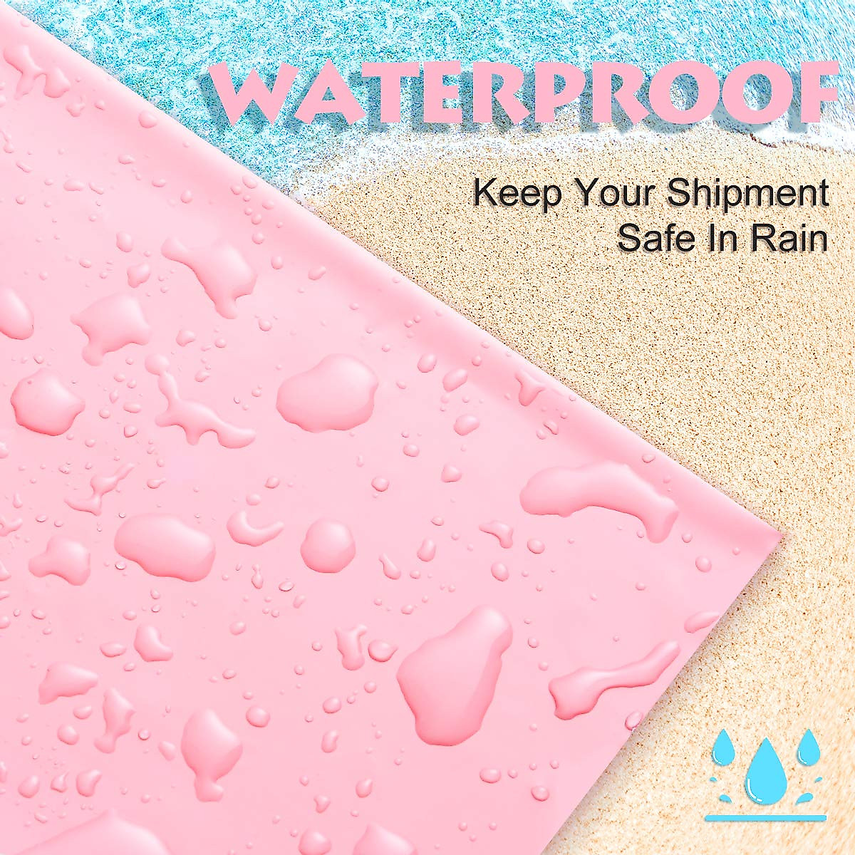 UCGOU Poly Mailers 6x9 Inch Light Pink 200 Pack Mini #1 Shipping Bags Strong Mailing Envelopes Thick Self Seal Adhesive Waterproof and Tear Proof Boutique Postal Small Business for Jewelry and More