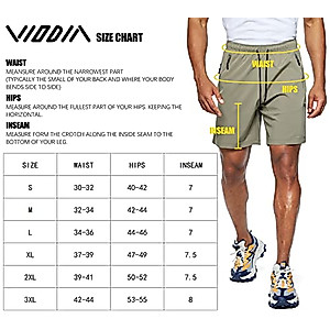 Viodia Men's Hiking Cargo Shorts Stretch Quick Dry Lightweight Workout Shorts for Men Casual Fishing Athletic Shorts with Pockets Black