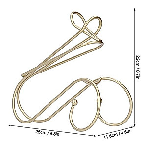 yaogohua Wine Bottle Holder Stand Gold Countertop Tabletop Wine Rack Single Bottle Tabletop Metal Wine Rack Home Gift Kitchen Gift Wine Shelf