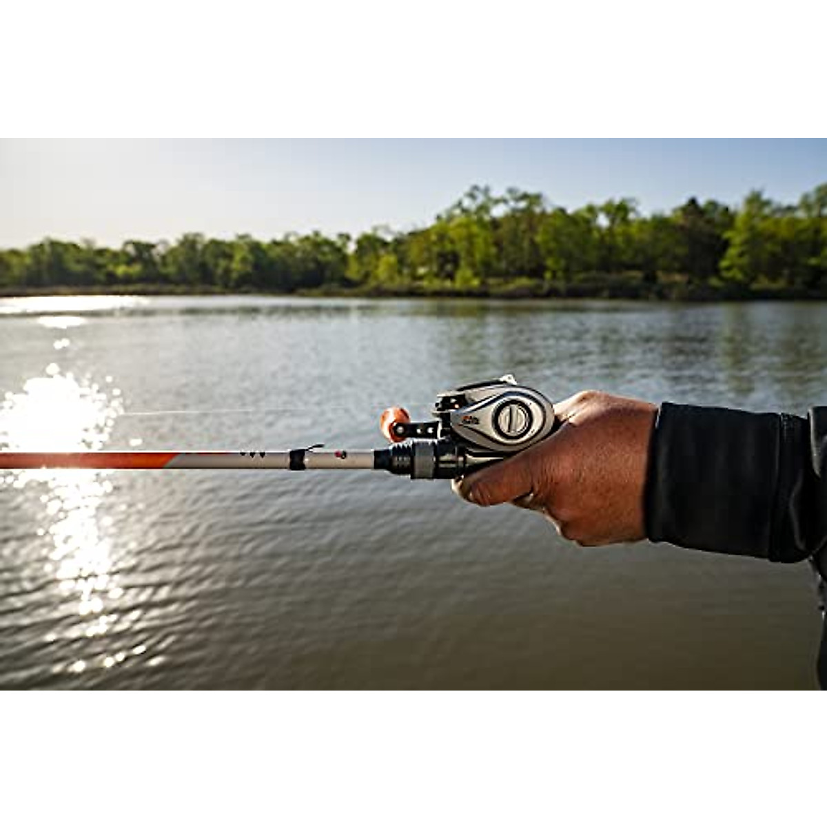 Abu Garcia 6'6" Max STX Fishing Rod and Reel Baitcast Combo, 1-Piece Rod, Size LP Reel, Left Reel Handle Position, Lightweight Graphite Frame, MagTrax Brake System