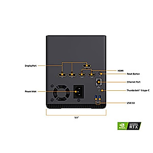 GIGABYTE AORUS RTX 3080 Ti Gaming Box eGPU, WATERFORCE All-in-One Cooling System, Thunderbolt 3, GV-N308TIXEB-12GD External Graphics Card
