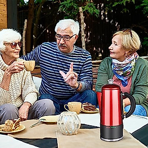 WerkWeit Electric Coffee Percolator 12 Cup Stainless Steel Percolator Coffee Maker with Cord-Less Server and Easy Pour Spout Quick Brew Percolator Coffee Pot 1.5L Capacity