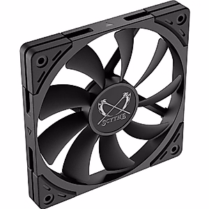 Scythe Kaze Flex II 120 Slim PWN Premium Slim PC Fan,120mm x 15mm, Fluid Dynamic Bearing, 4-Pin Connector (Kaze Flex II Slim, 1800RPM)