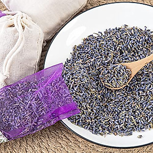 Lavender Sachet and Cedar Bags 22 Pcs - GOGOUP Natural Air Freshener Fragrance for Home Car Drawers Closets Clothes Storage 5A Dried Lavendar Flowers and Cedar Chips with Long-Lasting