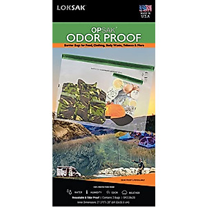 LOKSAK - OPSAK Odorproof Dry Bags for Backpacking, Hiking and Storage- Resealable Reusable and Recyclable Storage Bags (2 pack 28 in x 20 in)