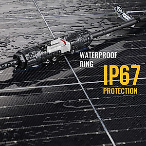 BougeRV Solar Connectors Y Branch Parallel Adapter Cable Wire Plug Tool Kit for Solar Panel