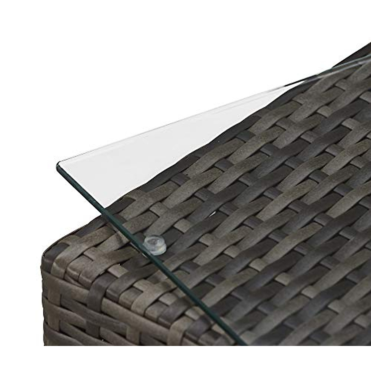 Tommy Hilfiger Oceanside Patio Rattan Outdoor Furniture Collection with All-Weather Brown Resin Wicker Frame, Porch or Pool, Garden, Side Table