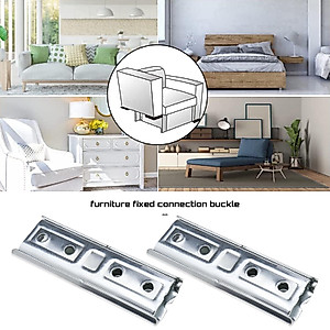 SING F LTD 8 Pairs Headboard Panel Wall Fixing Brackets Heavy Duty Interlocking Hangers Furniture Connector Metal Sectional Sofa Interlocking Connector for Sofa Bed