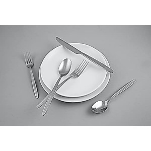 Cambridge Silversmiths Albina Sand 20-Piece Flatware Set, Service for Four, silver
