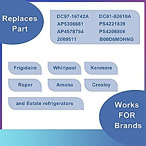 2187172 Door Shelf Bin for Whirlpool Kenmore Amana Frigidaire Fridges Roper Estate Replace WP2187172, AP6006028, 2187194K, PS11739091 AP3853103, AP3853103, PS328468, PS986890, 3046299（2 Pack）