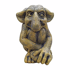 Troll Statues Home Decor, Gargoyle Statues, Cast Stone Trolls, Gothic Sculpture Home Garden Art Decorations, Exquisite Stone Statues for Indoor Outdoor