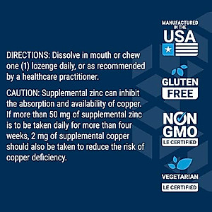 Life Extension Zinc Lozenges – Citrus-Orange Flavor – For Healthy Protein Synthesis & Immune Health - Inflammation Management Supplement - Gluten-Free, Non-GMO – 60 Vegetarian Lozenges