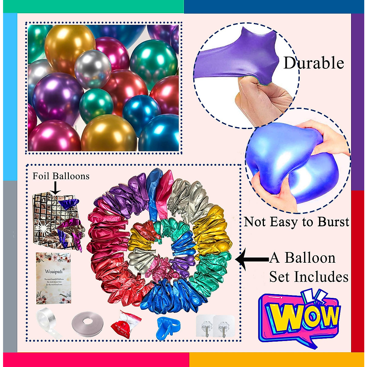 Woaipati 161pcs Shiny Chrome Balloon Garland Arch Kit Retro Disco Dance Party Decorations with 4D Disco Ball Balloons and Explosion Star Foil Balloons for 80s 90s Theme Neon Birthday Galaxy Supplies