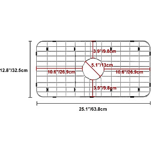 SANNO Expandable Dish Drying Rack Over The Sink Dish Drainer Kitchen Sink Grate Sink Protector for Kitchen Sink, Stainless Steel