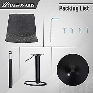 MAISON ARTS Swivel Bar Stools Set of 2 for Kitchen Counter Adjustable Counter Height Bar Chairs with Back Tall Barstools PU Leather Kitchen Island Stools, 300 LBS Bear Capacity, Grey