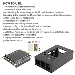 Zopsc-1 Aluminum Alloy 2.2 Inch TFT LCD Touch Screen Case Set High PPI Display 320 x 240 Defination Button or Remote Control for Raspberry Pi 3B / 2B / B + / A +