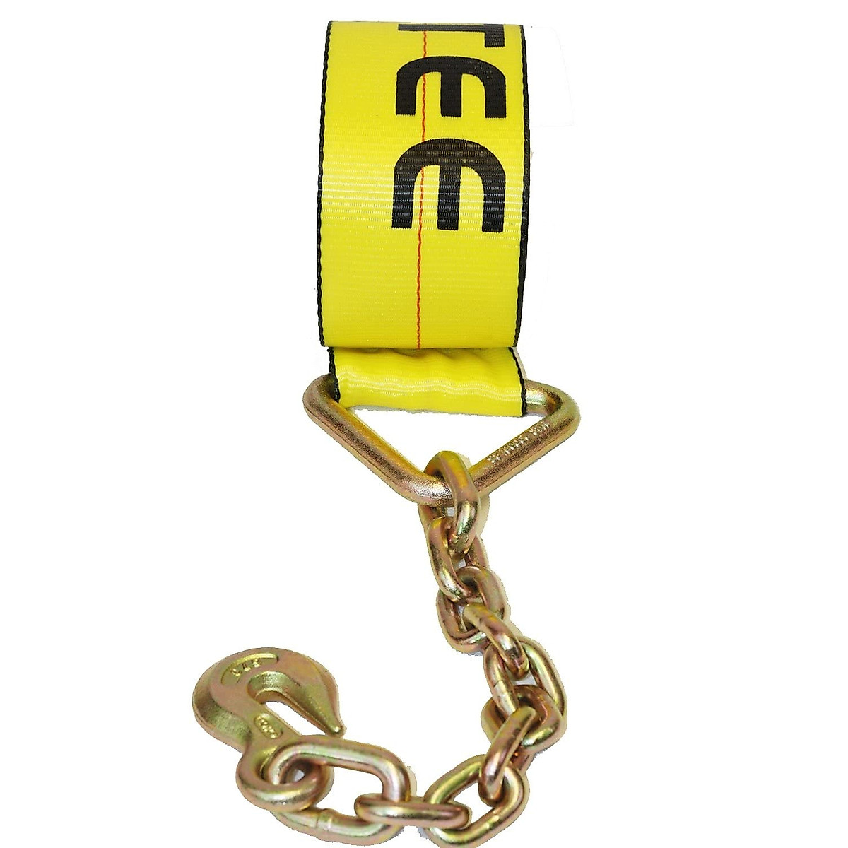 Mytee Products 4 Pack 4" x 40' Heavy Duty Winch Straps with Chain Anchor WLL# 5400 LBS - Flatbed Tie Down Truck Straps - 4 Inch Cargo Control for Flatbed Truck Utility Trailer