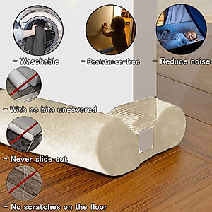 BKSAI Door Draft Stopper for Distance Under The Door up to 2" Draft Blocker Under Bottom of Door Seal Strip Draught Excluder Wind Blocker No Adhesive Bottom Seal Sound Blocker