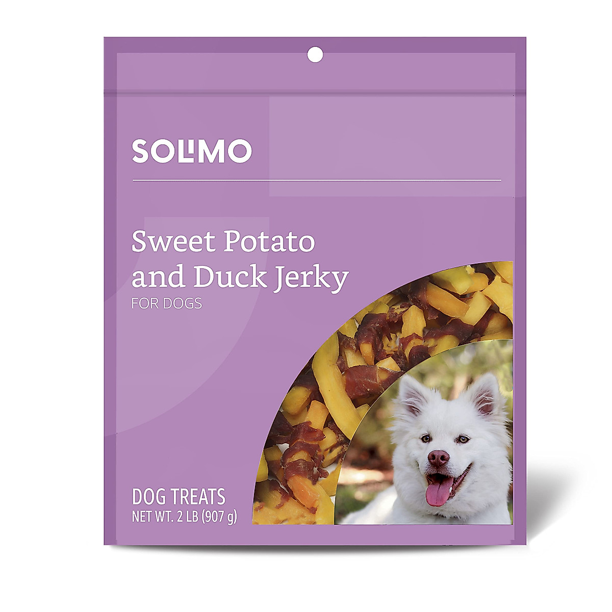 Amazon Brand - Solimo Sweet Potato & Duck Jerky Dog Treats, 2 pounds