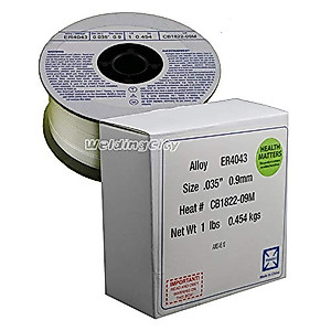 WeldingCity 5 Rolls of ER4043 Aluminum MIG Welding Wire 1-Lb Spool 0.035" (0.9mm) | Pack of 5