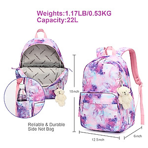 Galaxy Pattern Backpack Kids Backpack for Girls Lightweight Preschool Backpack for Toddlers Boys Girls (12M+) Ages