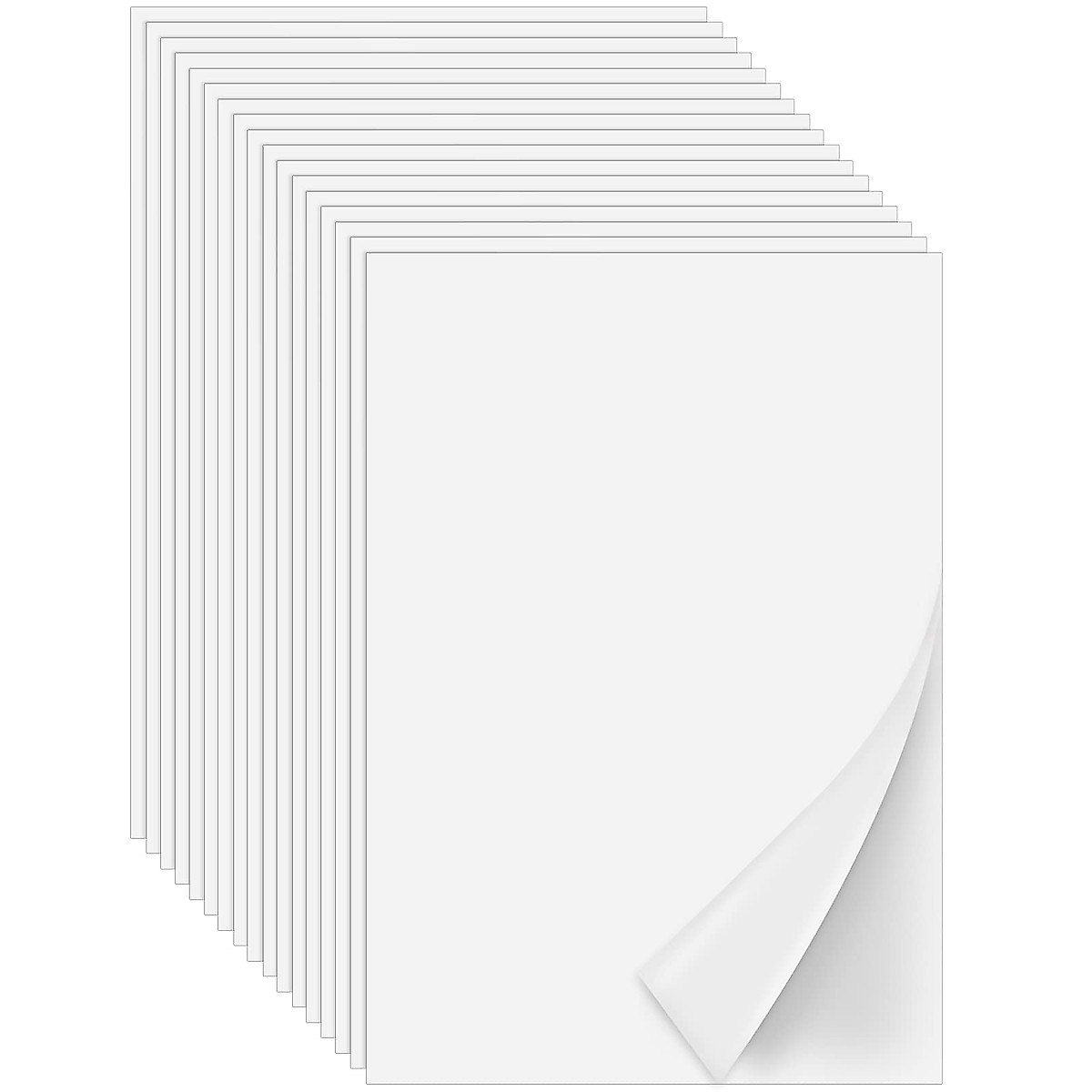 20 Pieces Iron-on Adhesive Sheets Double-Sided Press-on Patch Heat Melt Fabric Glue Sheet Permanent Fusible Adhesive Sheets, A4 Size, White