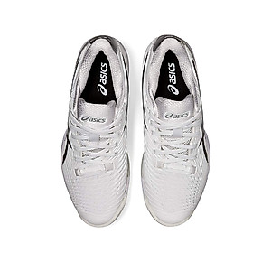 ASICS Women's Solution Speed FlyteFoam 2 Tennis Shoes, 8.5, White/Black