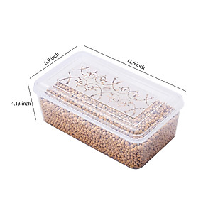 Plastic Storage Containers 2 Pack, 4.5 Quart Clear Plastic Storage Boxs with Lids, Stackable Plastic Organizer Bins, Plastic Food Storage Bins for Refrigerator, Freezer, Kitchen, Cabinets, Bedrooms