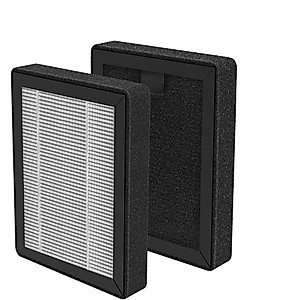 JASENG LV-H128-RF True HEPA Filter Replacement Compatible for LEVOIT LV-H128 Air Purifier, H13 True HEPA Filter of 3 Stage Filtration System (2 Pcs)
