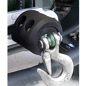 Rubber Winch Stopper,Winch Cable Hook Stopper,Rubber Rope Line Saver,Winch Cable Hook Rubber Stopper with Stainless Steel Screws and Nuts,Rubber Hook Stopper for Synthetic Winch Rope (Black)