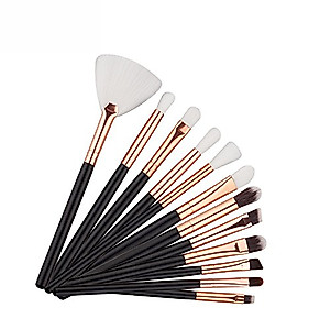Be Mall Makeup Brushes 12pcs Makeup Brush Set tools Make-up Toiletry Kit Wool Make Up Brush Set Chfafgf115pn