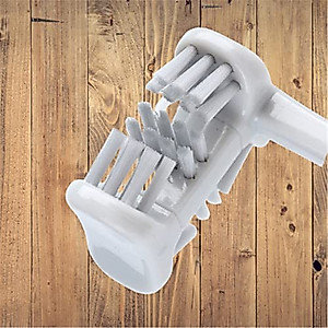 SDFSDFSF Six Face Toothbrush for Tooth Protection, Powerful Cleaning, Removing Tooth Stains, Smoke Stains, Tooth Stones, Three Face Adult Manual Soft Hair (White)