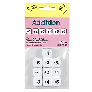 Koplow Games Addition Inc Dice Set (10 Piece) Multicolor, 16mm