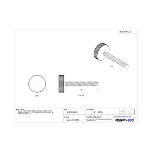 TE-CO 43802 Dog Point Knurled Head Screw Black Oxide, 10-24 Thread x 1-1/2" Lg (2-Pack)