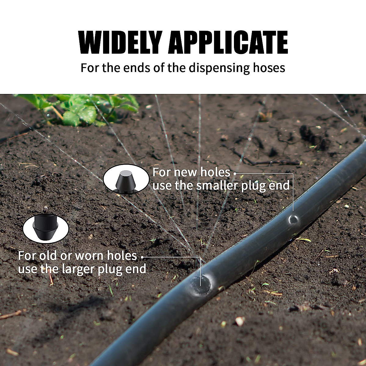 Drip Irrigation Plugs Black Irrigation Plugs 1/4 inch Tube End Closure ...