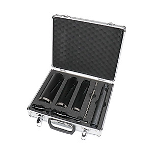 Steel Dragon Tools 3-Piece 1.5-inch to 2.5-inch Dry Diamond Core Drill Bit Kit with Hex SDS Adapters and Case