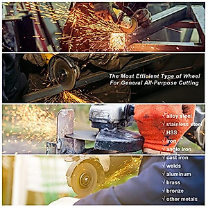 TRAMULL Ultra Thin Cut Off Wheel 4'' x .04'' x 5/8'' for Metal and Stainless Steel Cutting, Type 1, Angle Grinder Uses (12 PCS)