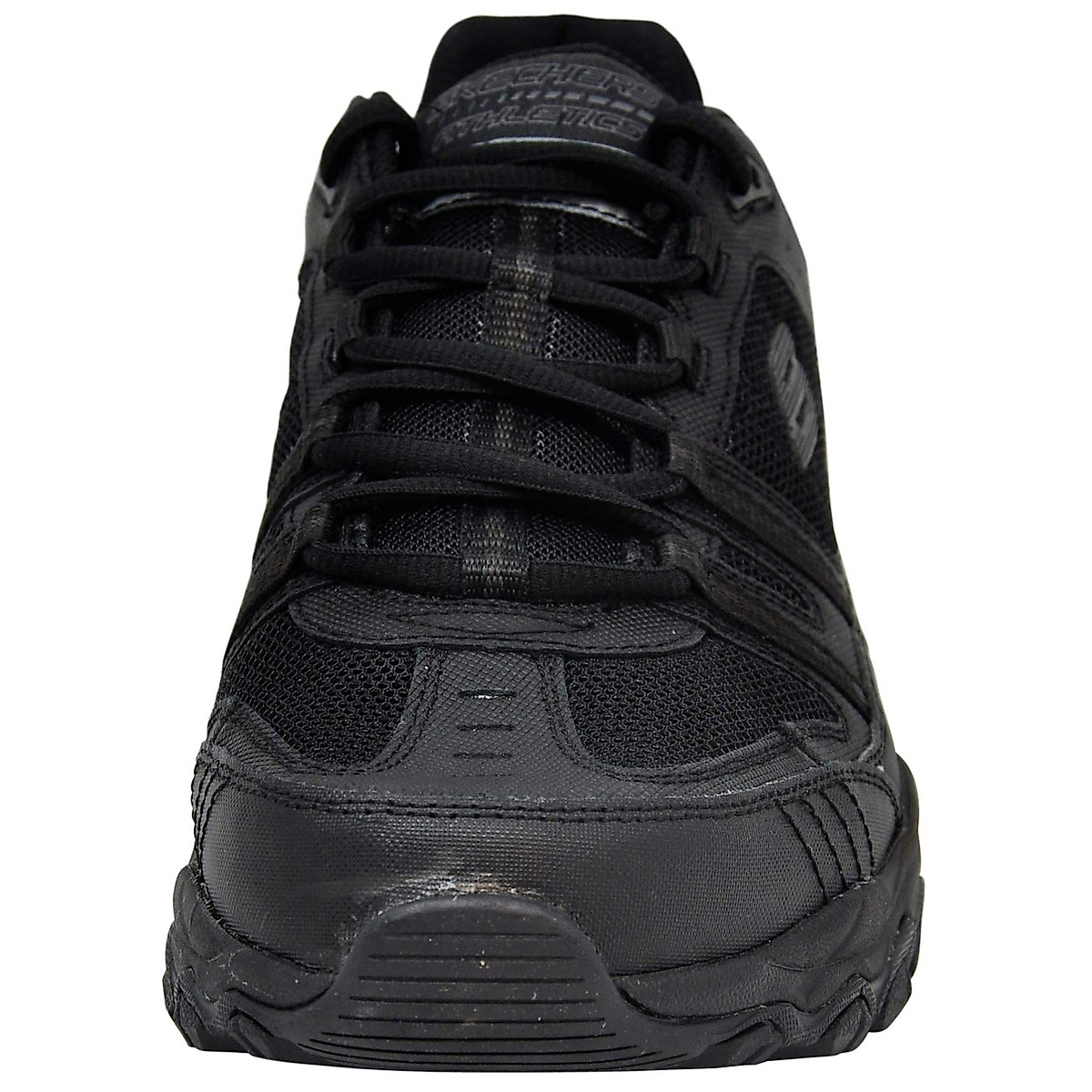 Skechers Men's After Burn Memory Fit - Strike Off Lace-Up Sneaker, Black/Black 13 XW US