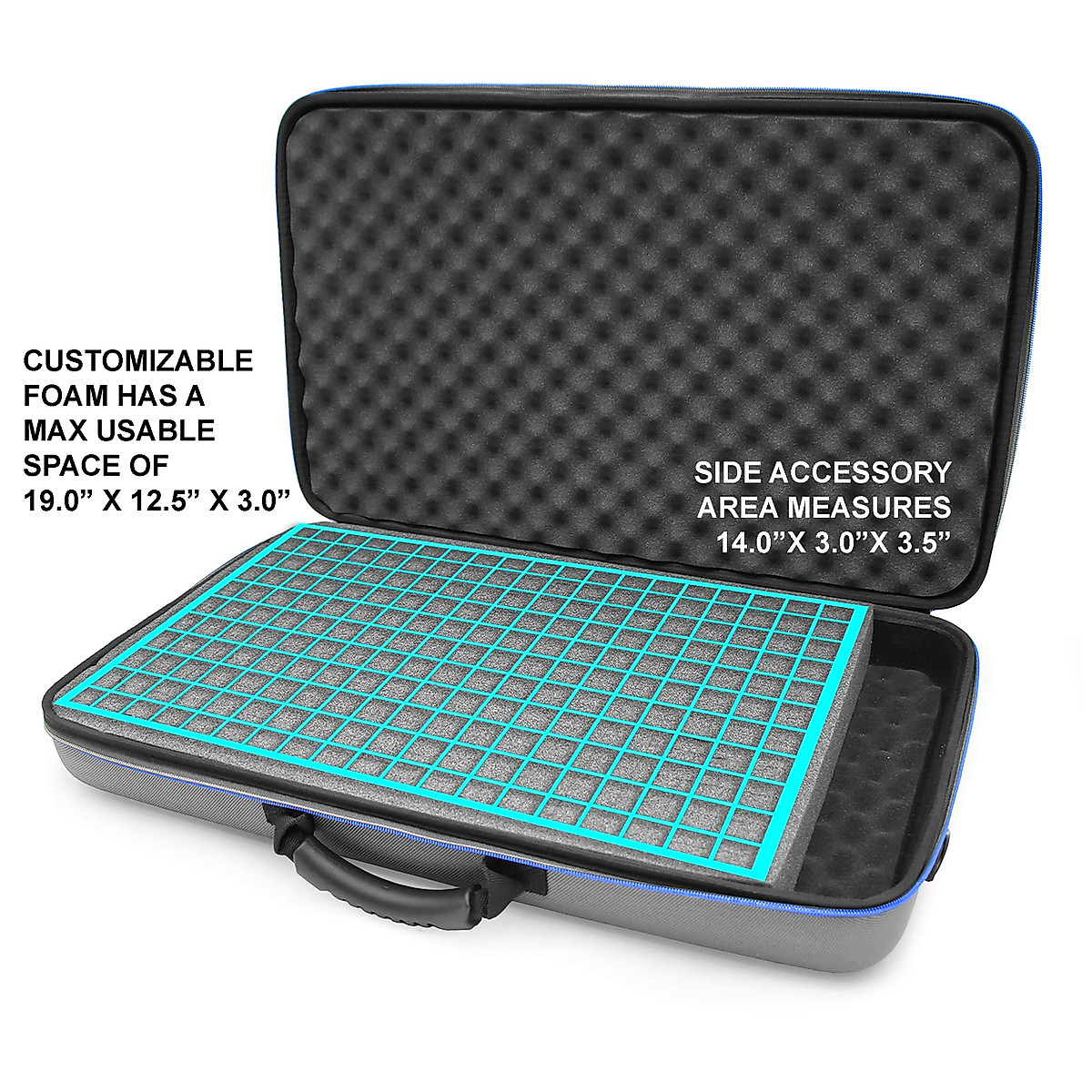 CASEMATIX Music Equipment Mixer Case Compatible with Zoom LiveTrak L-8 Podcast Mixer or PodTrak P8 Recorder and Microphone Accessories - Includes DJ Equipment Gig Bag Travel Case Only