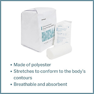 McKesson Conforming Stretch Gauze Bandages, Sterile, 4 in x 4 1/10 yd, 12 Count