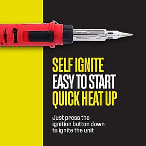 Berkling BSG-568 3-IN-1 Cordless Butane Gas Soldering Iron, Heat Gun Blower, Mini Torch - Self-Ignite, Instant Start, Rechargeable, Light Weight, Portable, Adjustable Flame Control, Up to 90 Mins