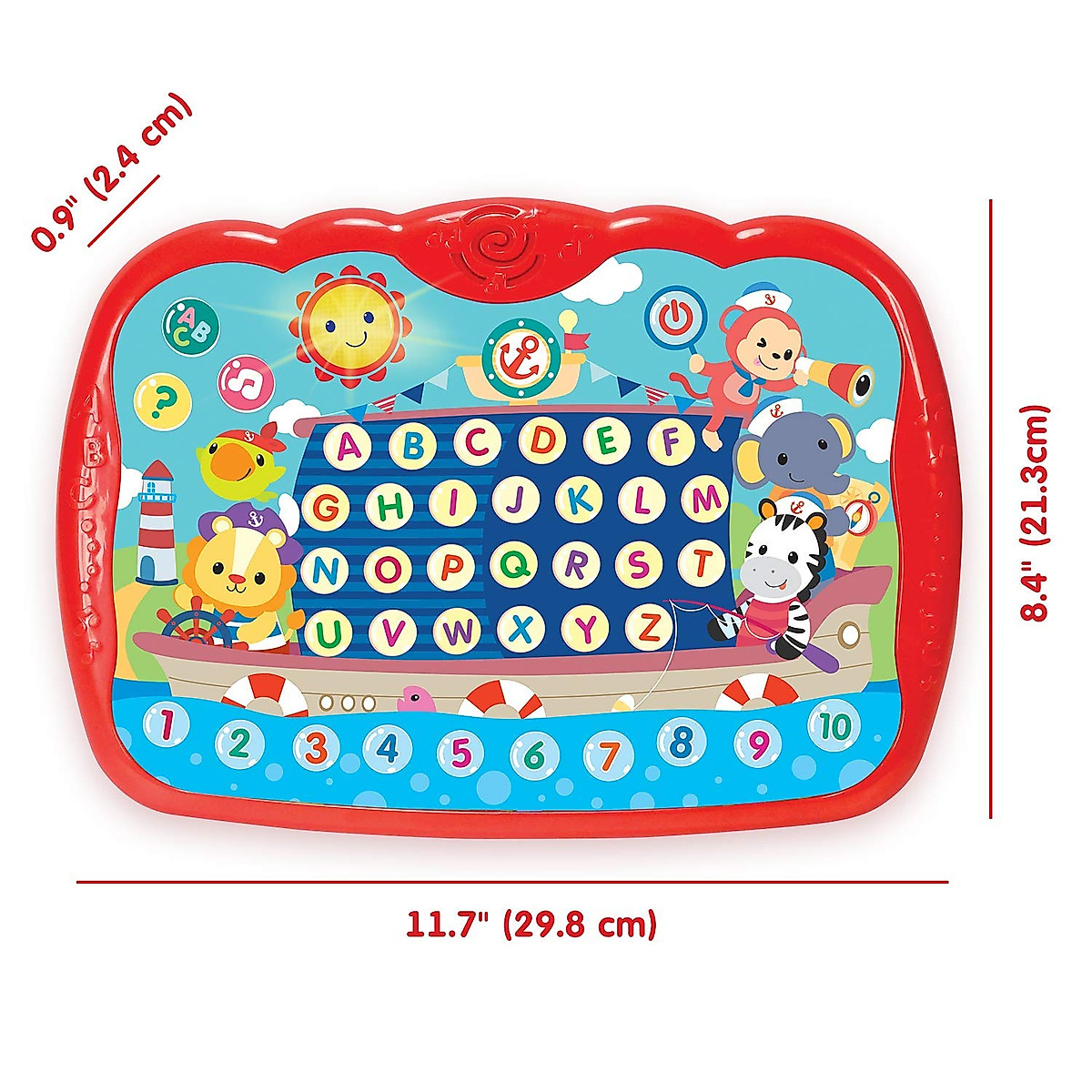 Learning Tablet for Toddlers 1-3 - Educational ABC Toy to Learn Alphabet, Number, Music & Words - Early Development Electronic Learning & Activity Game, Suitable for 1 2 3 Year Old Boys & Girls