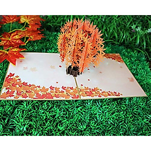 TIMMOR MAGIC 3D Pop Up cards, Golden Maple Tree Cards, Birthday Cards, Mom Cards, Thank you Cards, Greeting Cards (Golden Maple)
