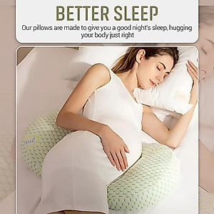 Smoochie Pregnancy Wedge Pillows for Side Sleeping, Prenatal Pillow and Pregnancy Belly Pillow, Pregnancy Leg Pillow, Best Maternity Pillows and Pregnancy Pillow Back Support (Green, Small)