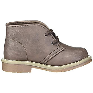 The Children's Place Boy's Lace Up Boots Fashion, Brown, 2 Big Kid