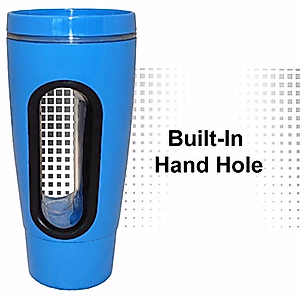 Rehabilitation Advantage Hand In Mug Adaptive Drinking Cup Blue,16 ounces