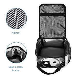 MINBHEBYUD Abstract Yin Yang Lunch Bag for Men Women Adults, Insulated Lunch Bags for Office Work, Reusable Portable Lunch Bag