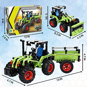 DDAI STEM Building Blocks Toys Gifts for Age 6, 7, 8, 9, 10, 11, 12 Boys and Girls, DIY Building Bricks, Ideal gift for birthday, STEM Engineering Construction RC Toy, 2 in 1 Model