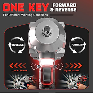 Cordless Impact Wrench 1/2 inch for Milwaukee M18 Battery, 900FT-LBS(1200N.m) Brushless Electric Impact Gun for Car Home, High Torque Power Impact Driver with 6Pcs Sockets & Storage Case (No Battery)