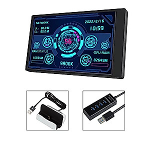 MOOKEENONE Secondary Screen Monitor Display IPS Full Viewing Angle 320x480